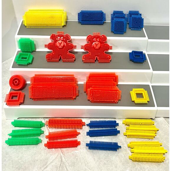 Playskool | Toys | 39 Vintage Bristle Bears Blocks Colors Sizes Shapes ...